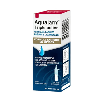 法国Aqualarm透明质酸水油同补干眼润眼液人工泪液保湿锁水隐形
