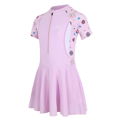 鸿星尔克女童连体泳衣裙式游泳