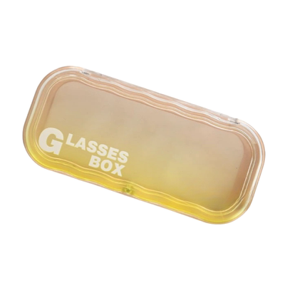 眼镜盒女生学生卡通透明波浪日系可爱便携款抗压眼睛太阳镜收纳盒