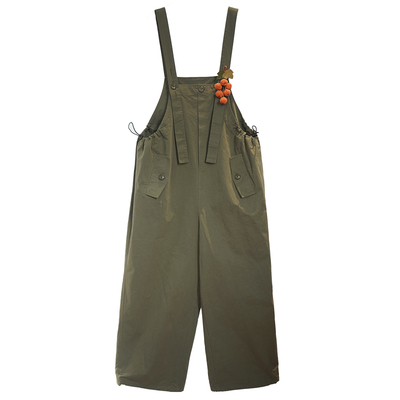 木子理想胖mm大码宽松减龄背带裤