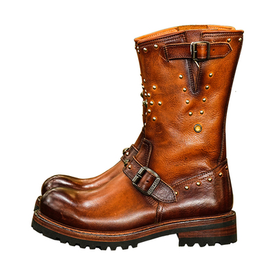 UGLYBROS机车骑行靴哈雷复古真皮