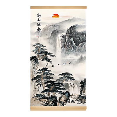 2026新年挂画新中式步步高升鸿运当头轻奢客厅卧室山水画发财