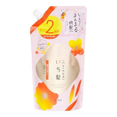 Kracie ICHIKAMI肌美精双重保湿洗发露补充装640ml橙粉通用滋养版