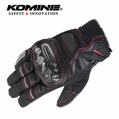 KOMINE秋冬羊皮摩旅防水骑行手套