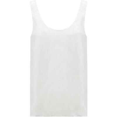 COCOBELLA细闪烫银吊带背心