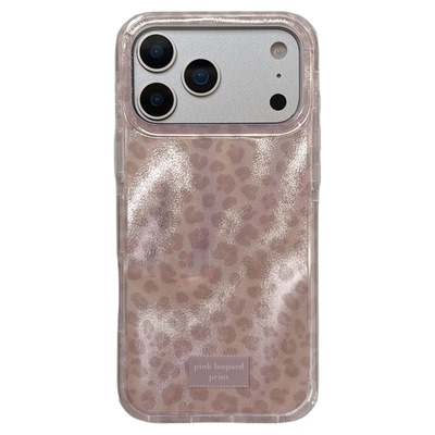 jze韩系ins高级感温柔粉色豹纹适用苹果17ProMax手机壳iphone15新款16pro女款13带挂绳15pro双层14防摔保护套