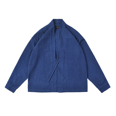 【庶人】植物蓝染道袍外套衬衫