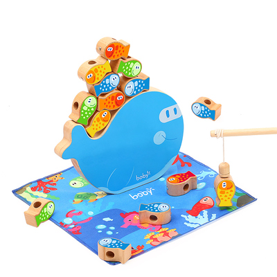 益智多功能小孩蒙氏早教钓鱼玩具