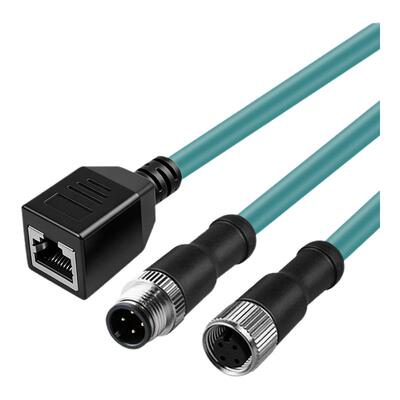 益德胜M12转RJ45母头连接器A型线