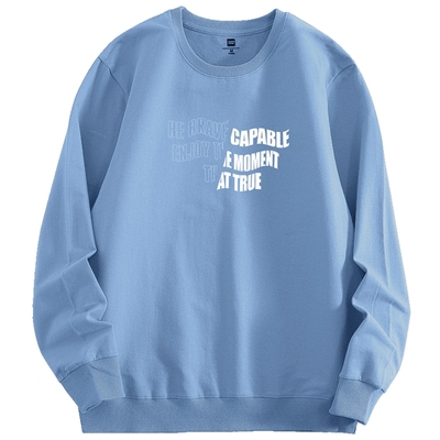 真维斯套头头圆领卫衣时尚印花