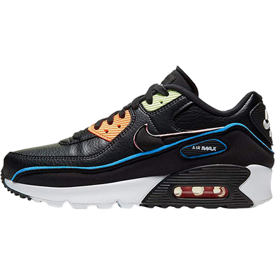 Nike/耐克官方正品AirMax90SE新款儿童黑色鞋跑步鞋CK4068-001
