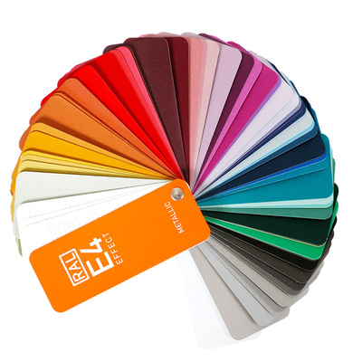 德国劳尔RAL-E4闪光金属色卡样本展示册金属涂料色卡汽车色卡