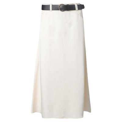 墨蒂珂长款A字醋纤半身裙