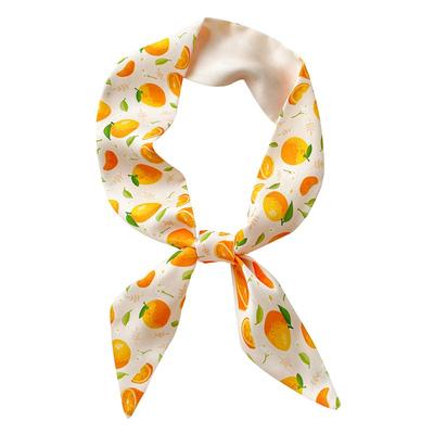 长条黄色小丝巾春秋夏季发带丝带