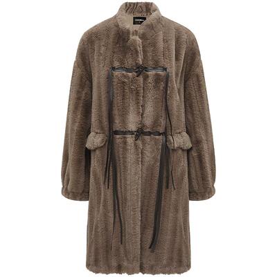 COCOBELLA中古风环保皮草大衣