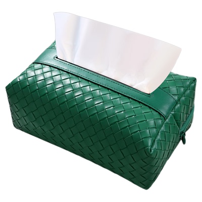 车载纸巾盒轻奢编织车规级高级感