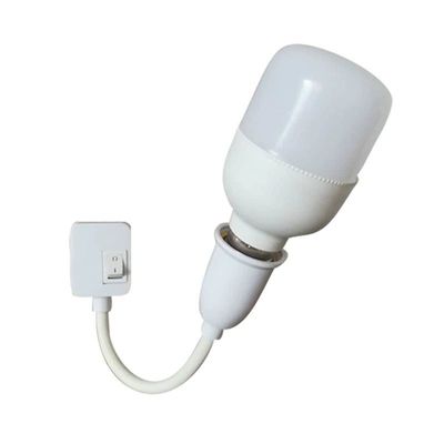 家用E27螺口灯座带插头插座式万向节能灯口开关灯头座转换小夜灯