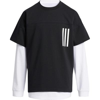 Adidas/阿迪达斯正品当季新款大童休闲运动时尚长袖T恤 H07287