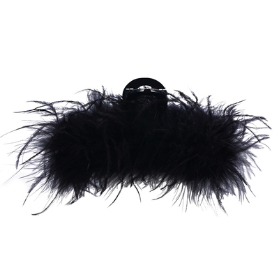 羽毛抓夹毛毛发夹女后脑勺鲨鱼夹