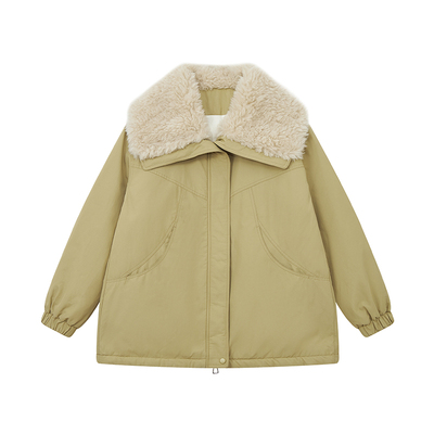 大嘎daga韩版时尚派克羽绒服女冬