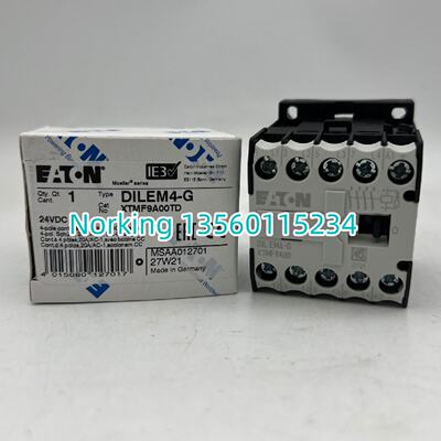 议价EATON伊顿穆勒 4P小型接触器DILEM4-G全新XTMF9A00原装现货24