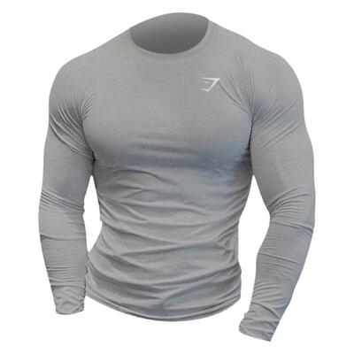 长袖T恤健身衣服紧身男