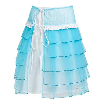 cheapartlabel网纱电光蓝半裙