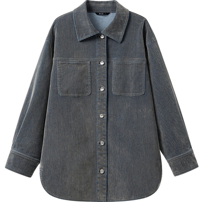 【播奥莱】播商场同款松弛感叠穿内搭牛仔外套女25春BDS1WD1534