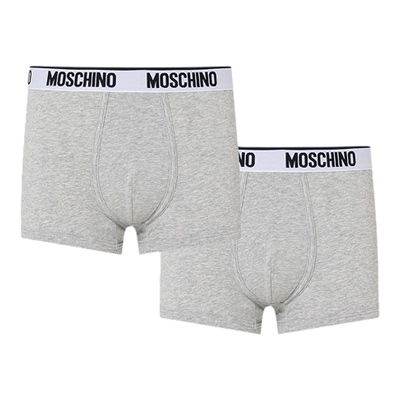 【特惠倒计时】Moschino underwear 男士徽标平角内裤两条装
