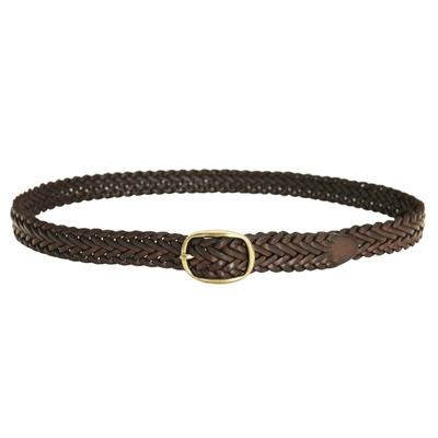 头层牛皮男女手工编织复古皮带