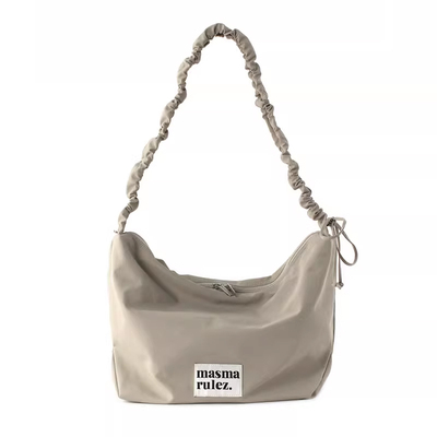 MASMARULEZ官方正品现货尼龙通勤单肩包斜挎包腋下包休闲百搭米色