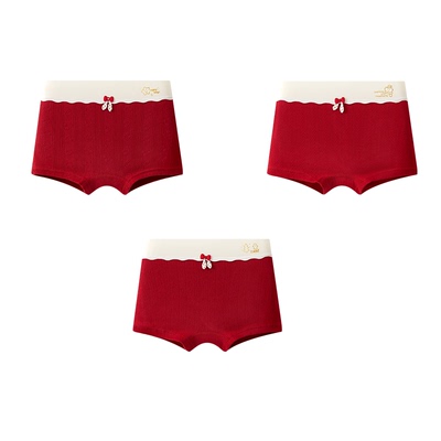 女童内裤纯棉a类四角本命年内裤