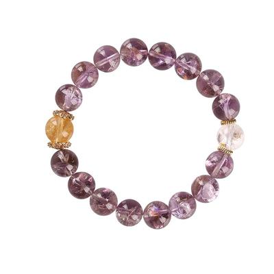 手串遇紫而贵四方纳金紫水晶