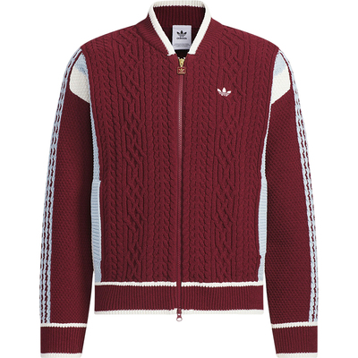 Adidas/阿迪达斯正品三叶草男女运动拼接宽松针织开衫JN0718