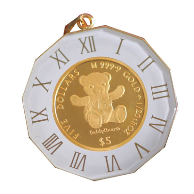 日本珠宝展限量24k黄金吊坠手链