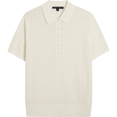 布克兄弟26女士镂空polo衫