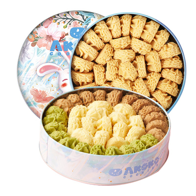 AKOKO黄油曲奇280g铁盒饼干