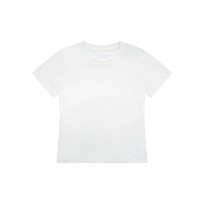 3MER哦哦三妹 正肩圆领短袖t恤女2025新款显瘦百搭打底衫短款上衣