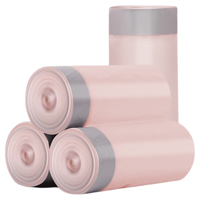 固成免撕垃圾袋家用抽绳不脏手加厚双面4丝加大手提垃圾袋牢固