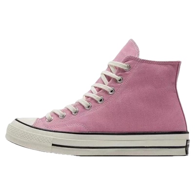 匡威1970s粉色高帮厚底帆布鞋