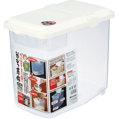 日本进口inomata米桶防潮翻盖式