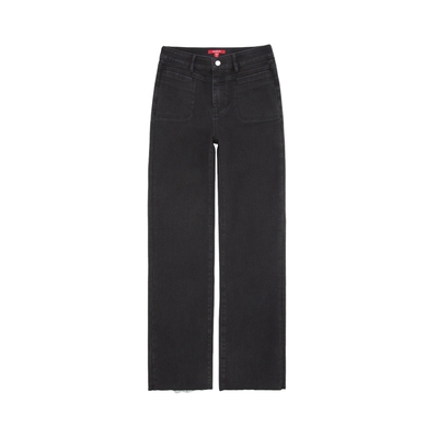 GUESS磨毛设计水洗直筒牛仔裤