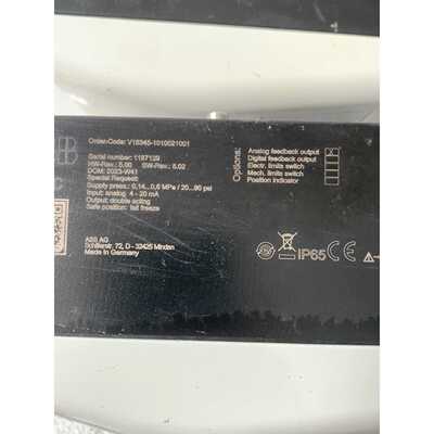 ABB阀门定位器型号V183451010521001德议价