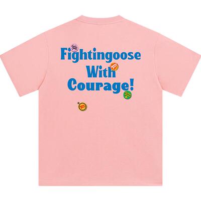 国潮重磅美式穿搭字母印花T恤