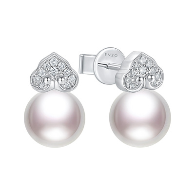 周大福耳环18K金海水珍珠