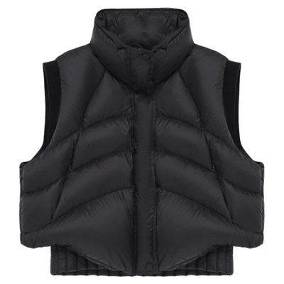 rococo洛可可时尚立领黑色背心羽绒马甲女款外穿冬季保暖短款外套