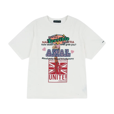 ProjectGR涂鸦字母美式休闲短袖