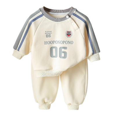 男宝宝衣服春秋款婴幼儿洋气分体小套装新款小月龄分体卫衣休闲裤