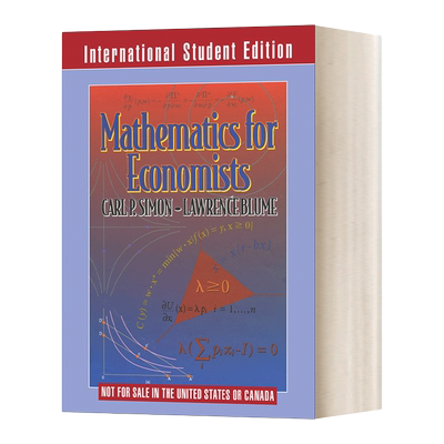 英文原版 Mathematics for Economists 经济学数学 国际学生版 卡尔·西蒙 劳伦斯·布鲁姆 英文版 进口英语原版书籍