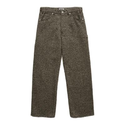 AURALEE日产粗呢羊毛直筒画家裤